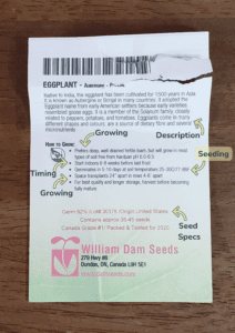 How to Read A Seed Packet