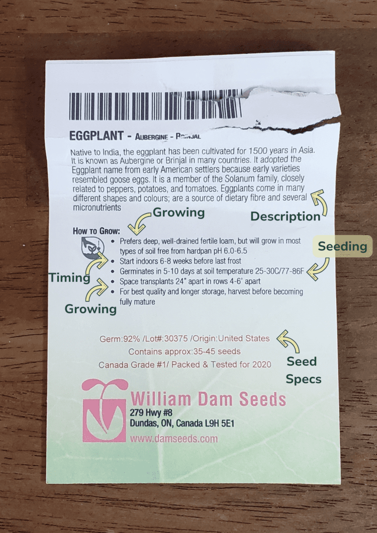 How to Read A Seed Packet